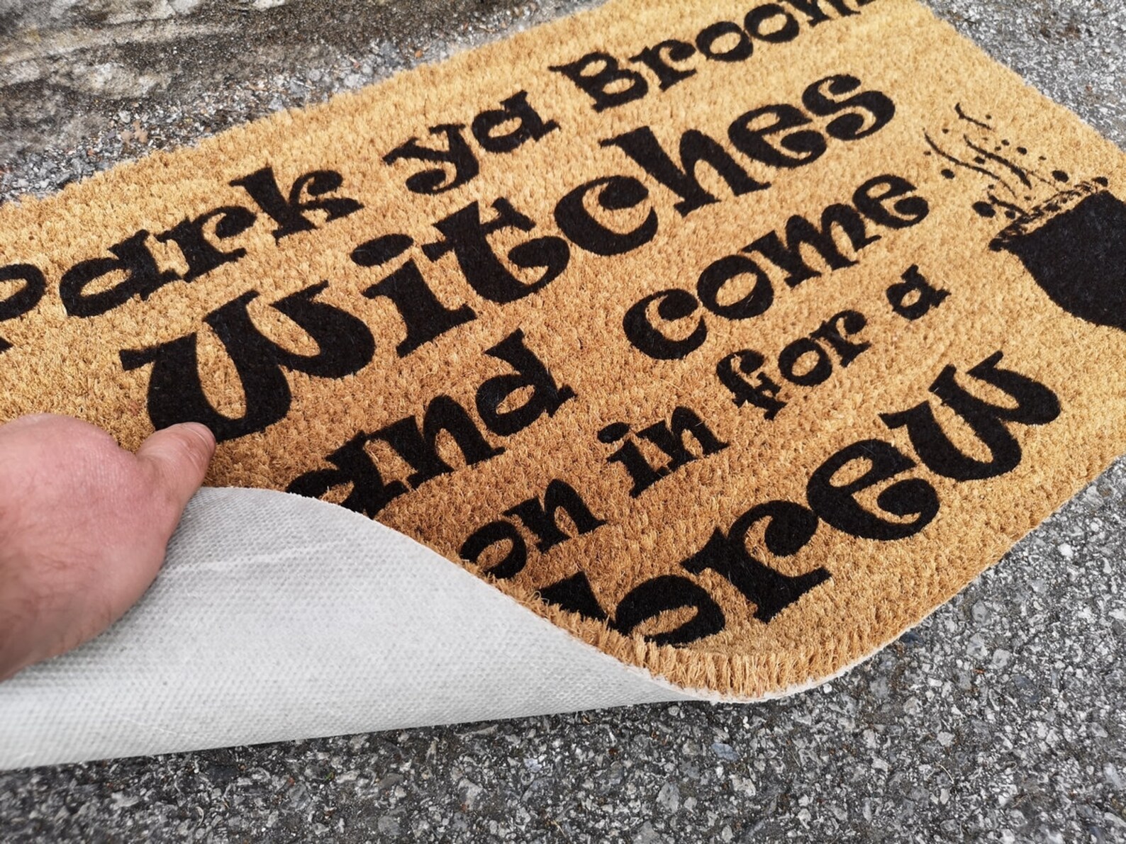 Park Ya Broom Witches Door Mat / Doormat / Cauldron / Pagan | Etsy