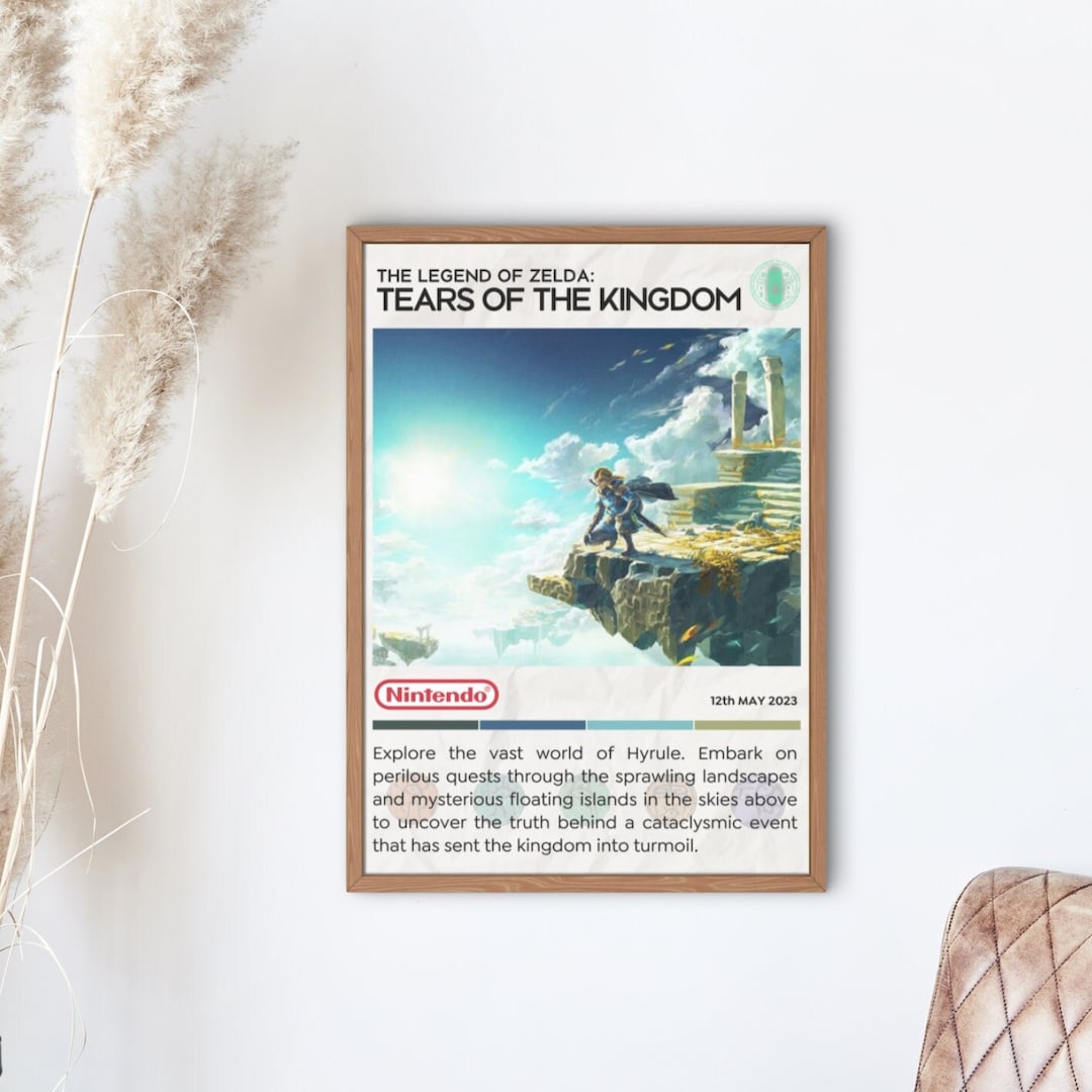 ZELDA TOTK tears of the Kingdom Gaming Poster - Etsy