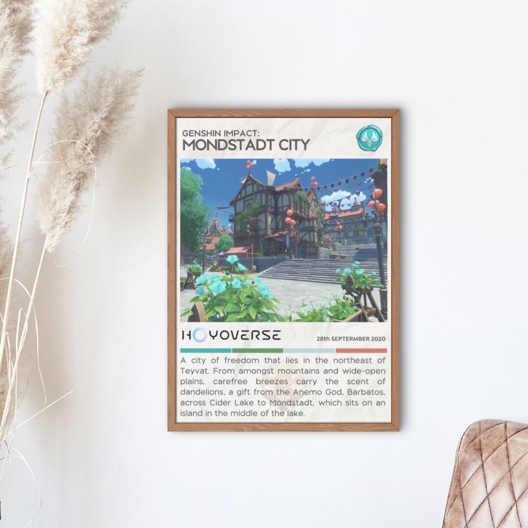 MONDSTADT CITY Genshin Impact Poster - Etsy Israel