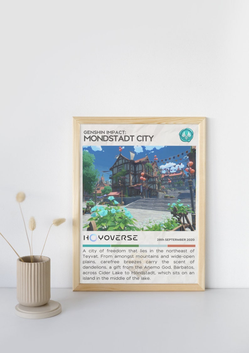 MONDSTADT CITY Genshin Impact Poster - Etsy Israel