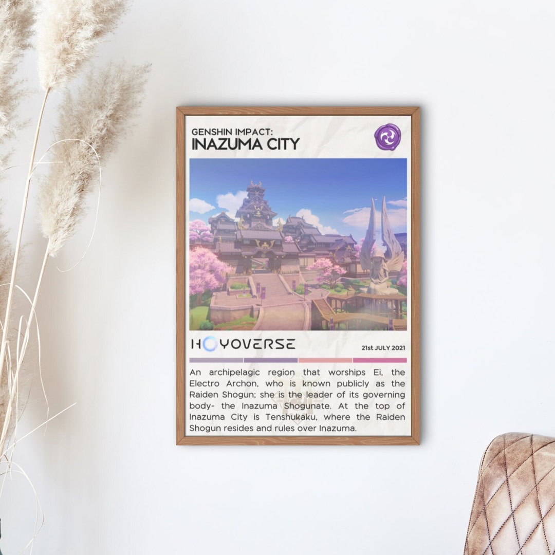 INAZUMA CITY Genshin Impact Poster - Etsy UK