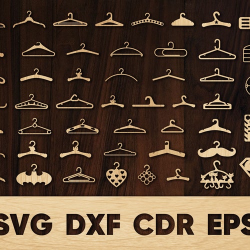 Hanger Svg Files for Cricut Silhouette Fashion Hangers Laser - Etsy