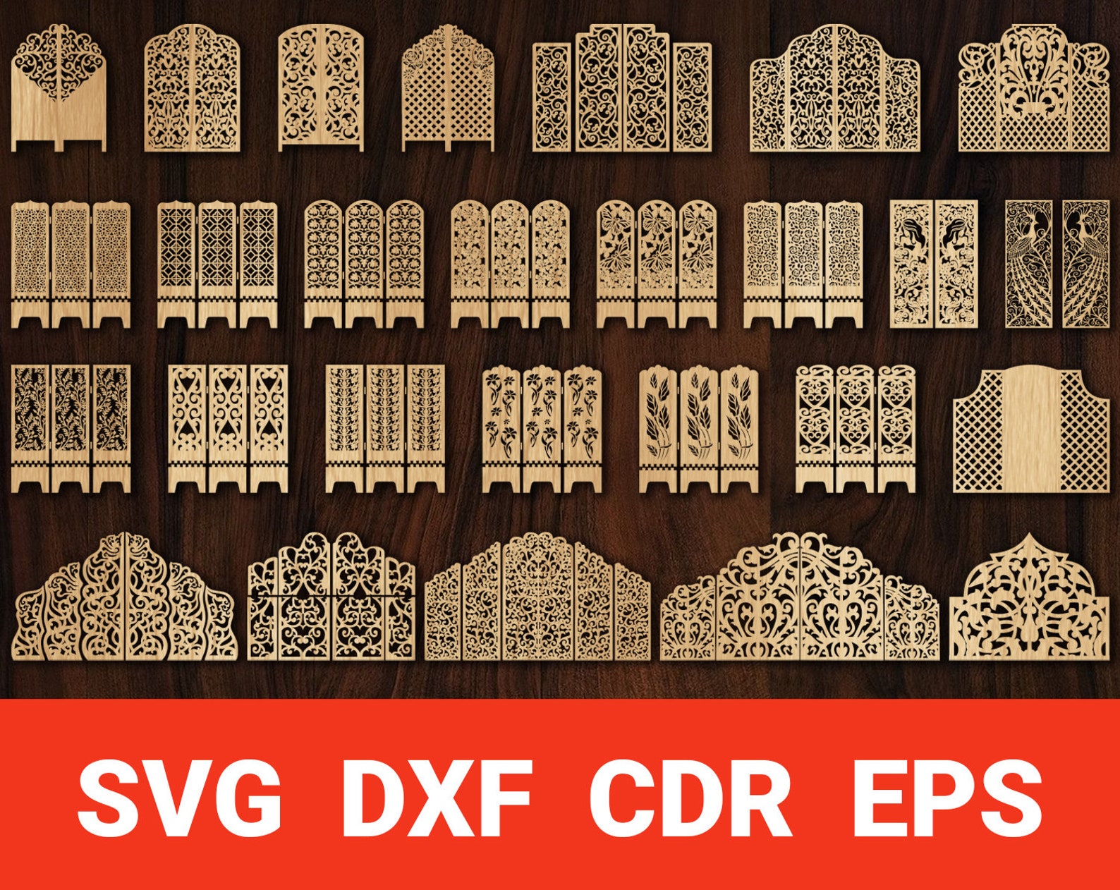 Decorative Screen Pattern SVG Lattice Screen Vector Gate - Etsy