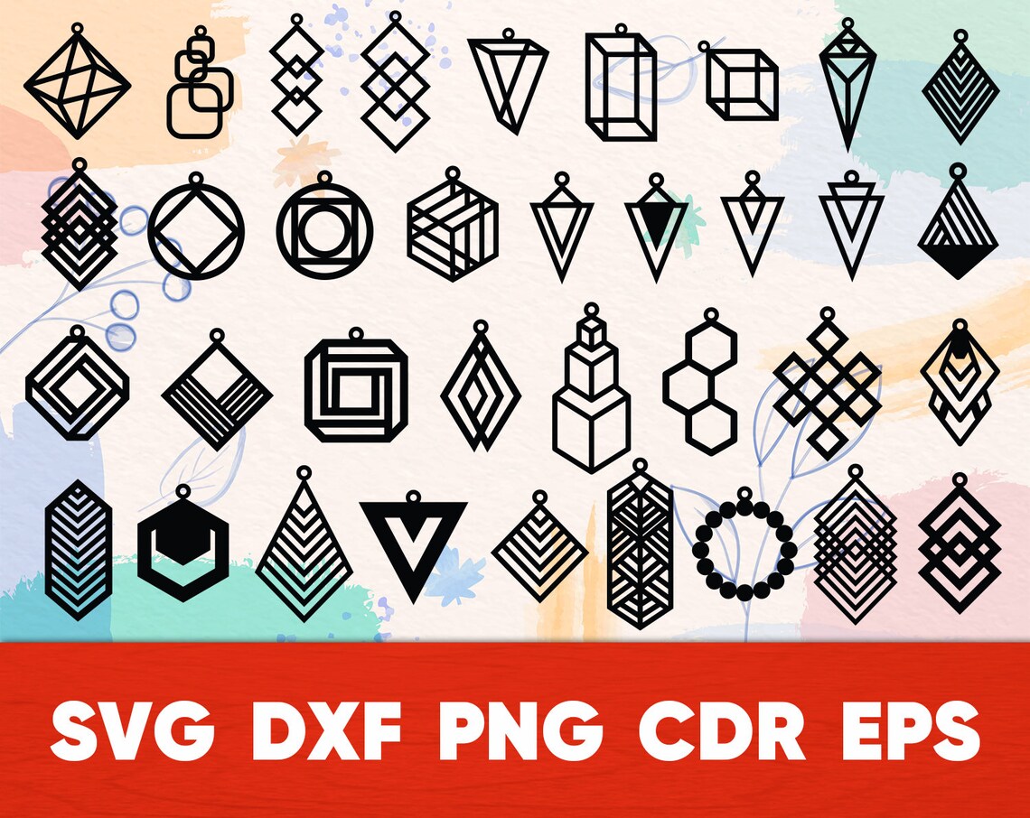 Big Jewelry Set Earring 266 Designs Svg Pattern for Laser Cut - Etsy