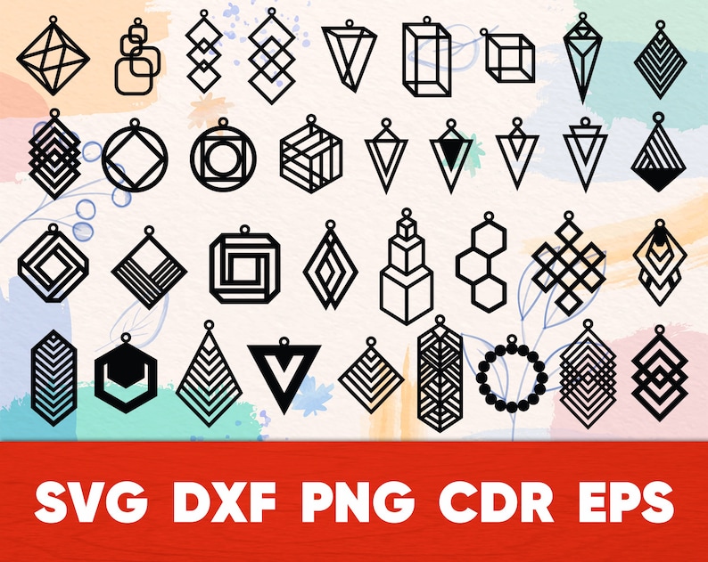Big Jewelry Set Earring 266 Designs Svg Pattern for Laser Cut - Etsy