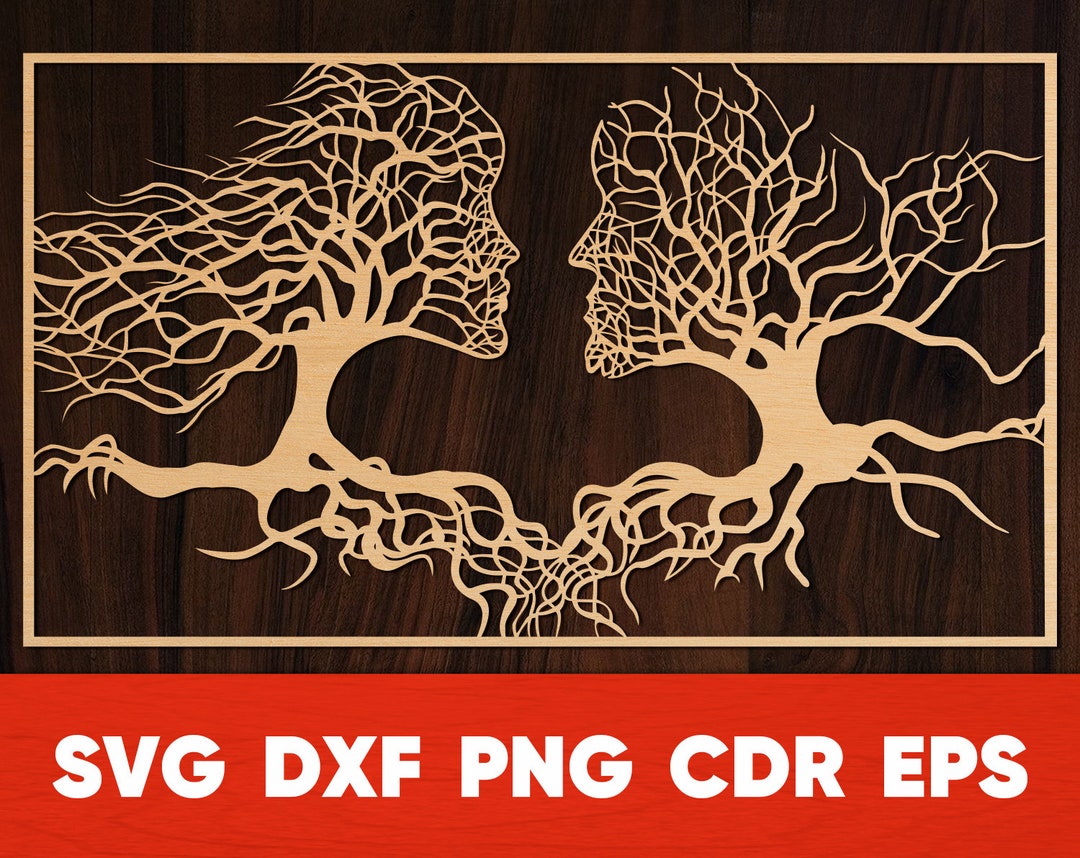 Couple Tree of Love SVG: Laser Cut Wall Decor (digital Download) - Etsy
