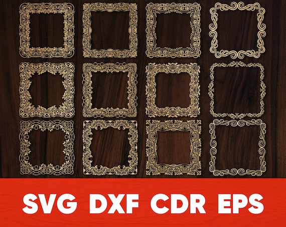 Wedding Card Frame Border Svg Mirror Frame Laser Cut | Etsy