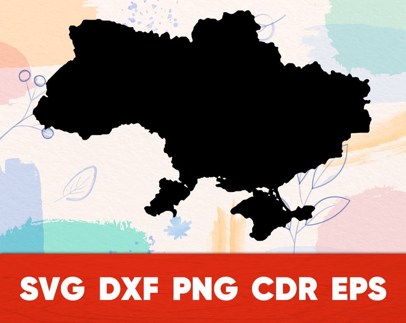Ukraine Map Svg File for Cricut Laser Cut Template Dxf - Etsy Hong Kong