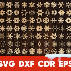 Snowflake SVG #1 Bundle Cut Files Christmas Home Decor, Clip Art Cricut ...