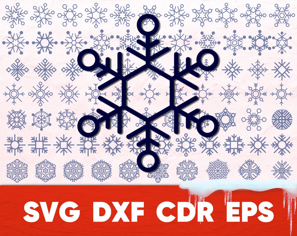 Snowflake SVG Cut Files: Christmas Ornament, Home Decor (digital ...