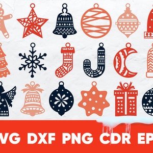 Christmas Cricut Ornament Svg Tree Decoration Digital File, New Year ...
