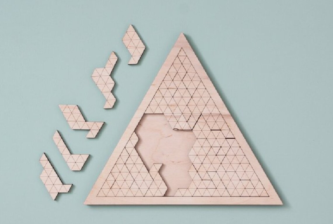 Puzzles Ornament Svg Circle Square Triangle Pentagon Laser - Etsy