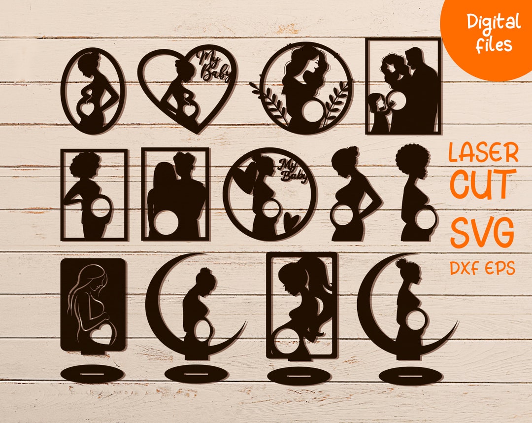 Welcome Baby Frame Svg Laser Cut Ultrasound Baby Scan Glowforge Gift ...