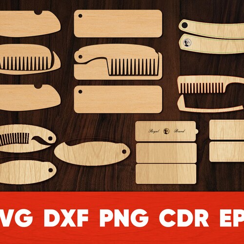 Svg Beard Comb Set Beard Combs Plans for Laser Cnc Cutting - Etsy