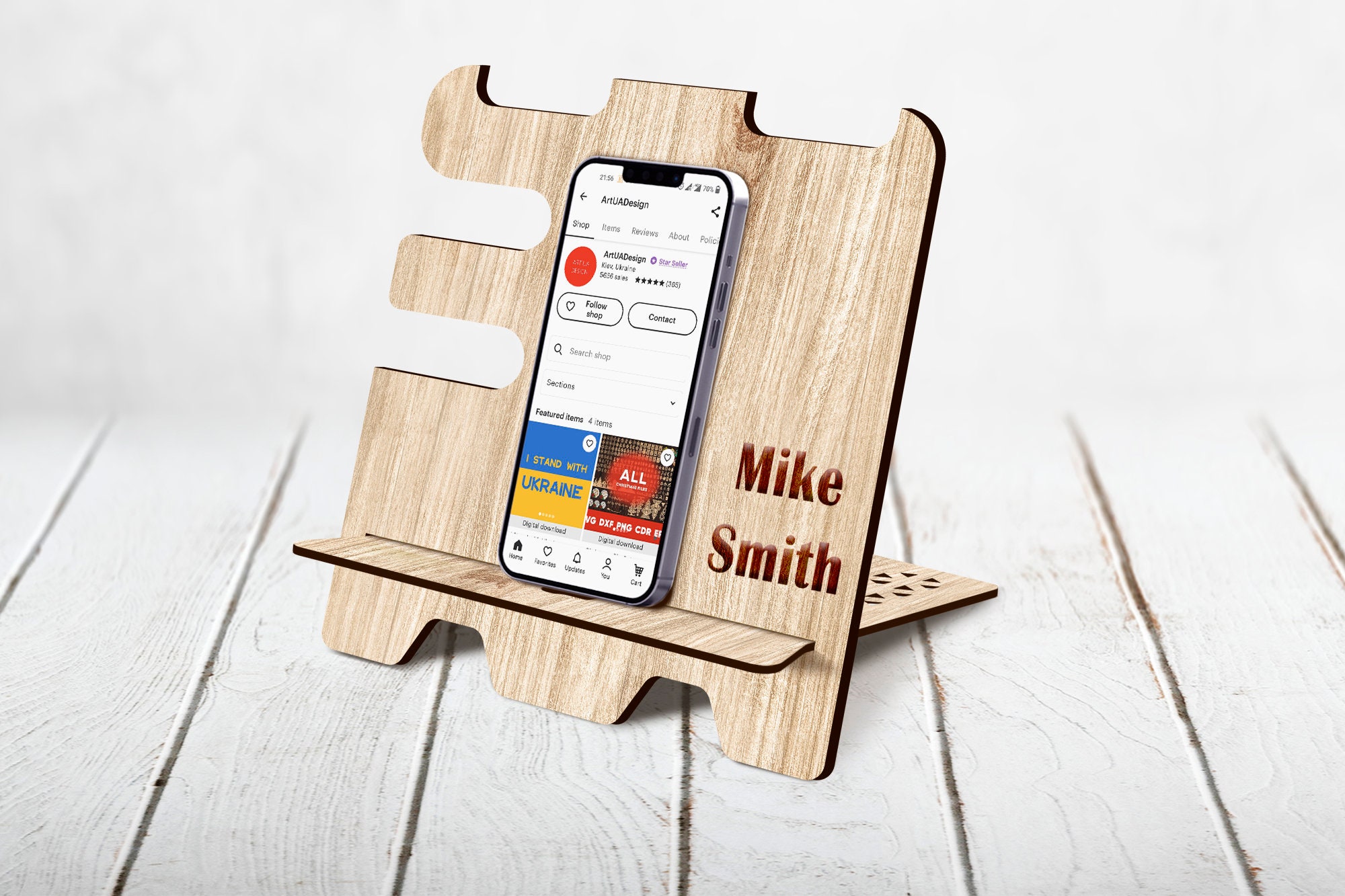 Wood Phone Stand SVG Pattern for Laser Cut Vector for Laser - Etsy
