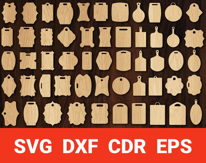 Chopping Board, Samurai DXF, Bread Board Laser Cut Svg Template ...