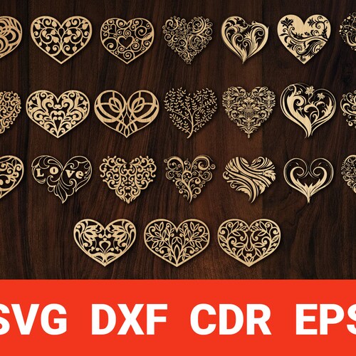 Decorative Heart Svg Wedding Decor Abstract Seamless Swirl | Etsy