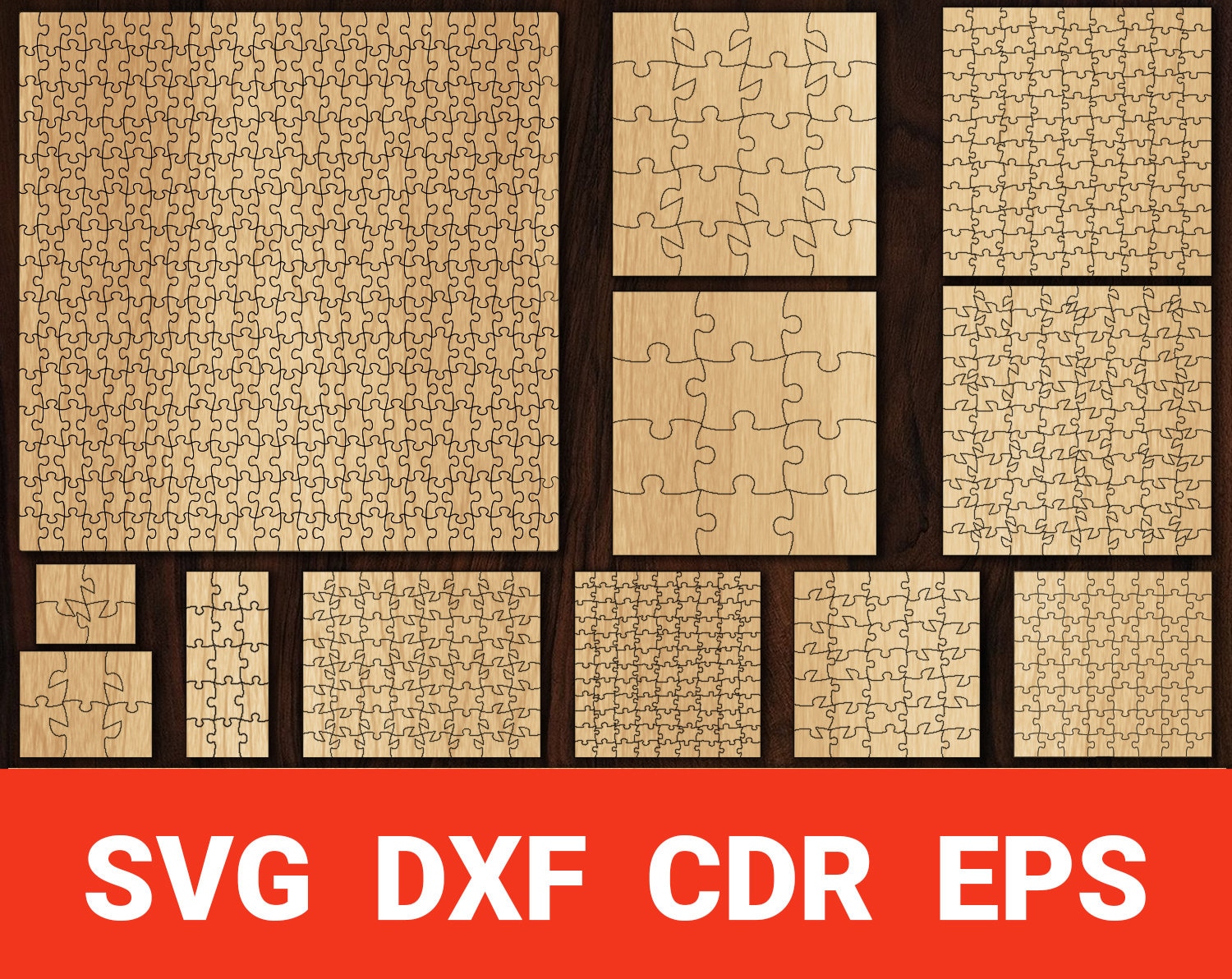 Puzzle SVG Laser Cut, Pattern for Cnc Machine, Games for Development ...