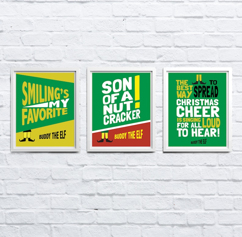 3-print Pack Buddy the Elf Elf Movie Quotes Get All - Etsy