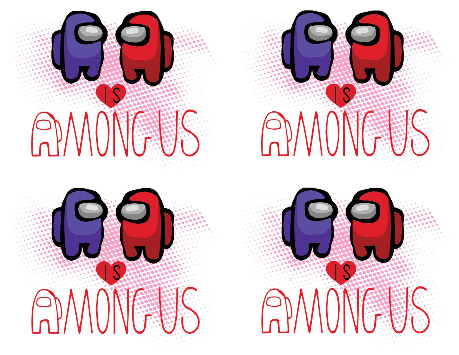 Among Us Valentines Day Cards: Kids Classroom Valentines (digital File ...