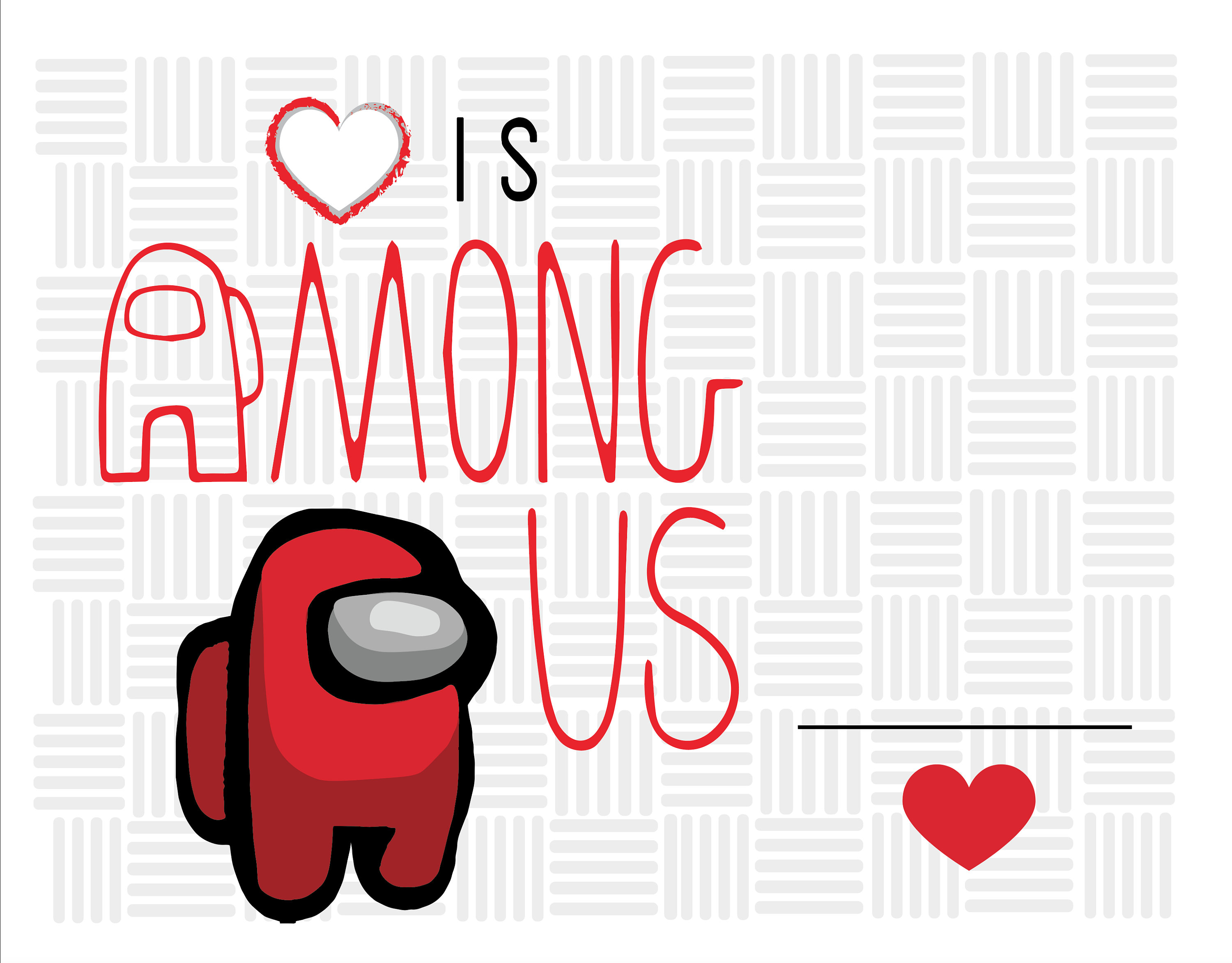 Among Us Valentines Day Cards: Kids Classroom Valentines (digital File ...