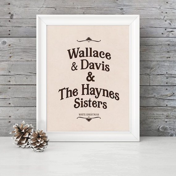 Wallace & Davis and the Haynes Sisters White Christmas | Etsy