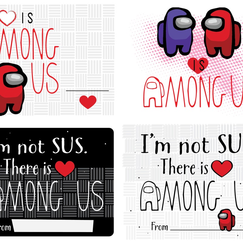 Among Us Valentine Card - Etsy