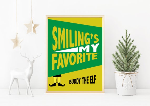 Buddy the Elf Elf Movie Quotes smiling's My - Etsy Sweden