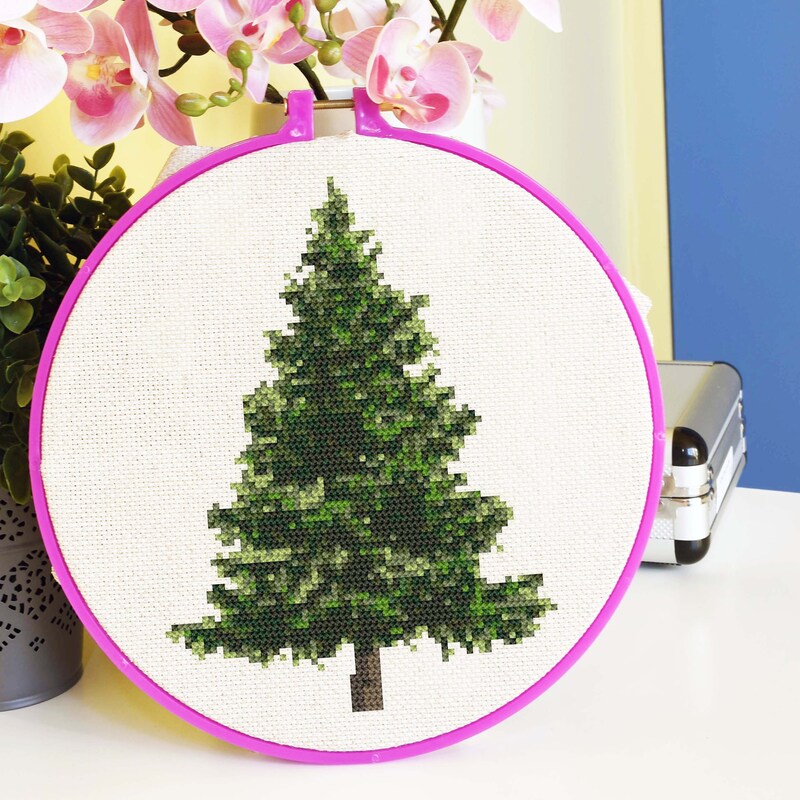 Tree Cross Stitch - Etsy
