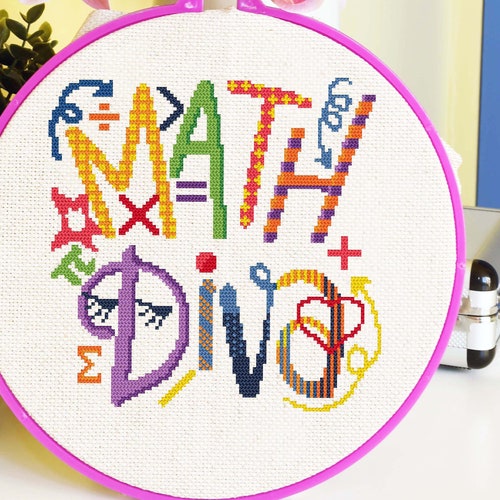 Math Teacher Cross Stitch Pattern - Etsy