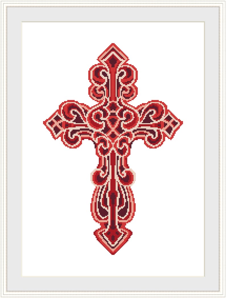 Christian Cross Stitch Pattern: Religious Crucifix Embroidery (PDF) - Etsy
