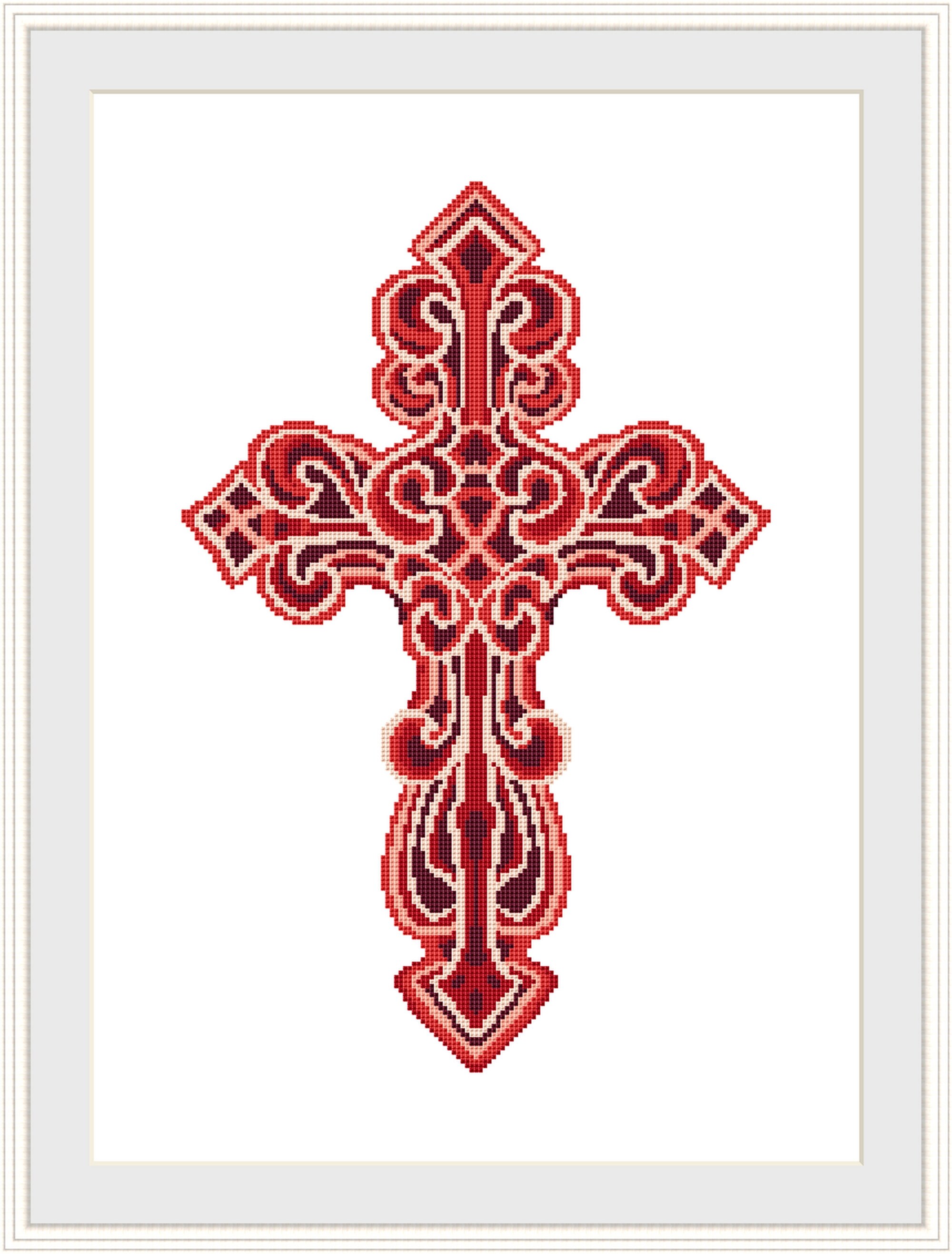 Christian Cross Stitch Pattern: Religious Crucifix Embroidery (PDF) - Etsy