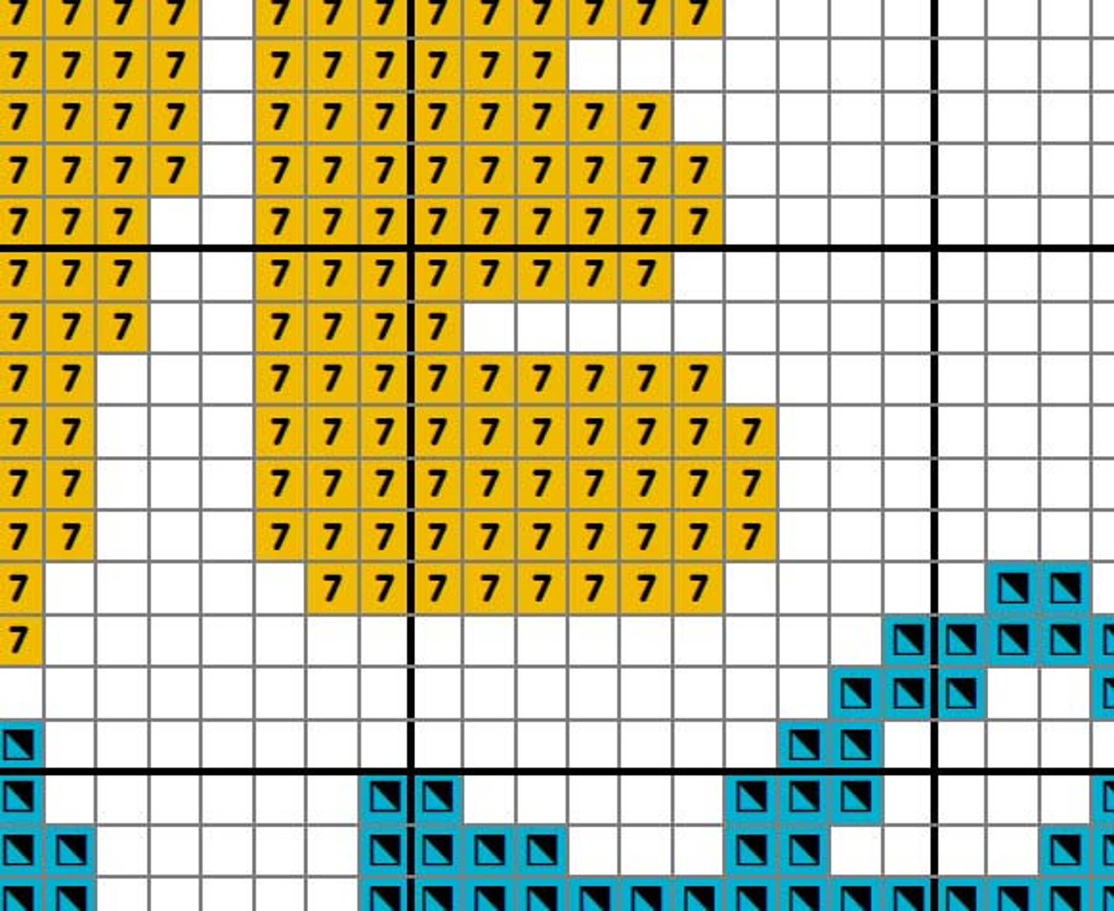 Colorful Math Symbols Beginner Cross Stitch Pattern PDF | 99x99 ...