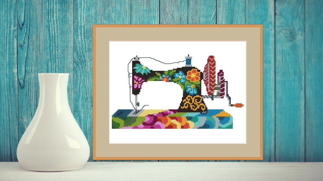 Sewing Machine Cross Stitch / Pattern Pdf / Mandala Cross Stitch ...