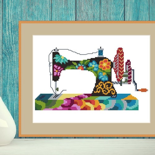 Sewing Machine Cross Stitch / Pattern Pdf / Mandala Cross - Etsy