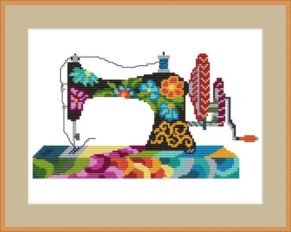 Sewing Machine Cross Stitch / Pattern Pdf / Mandala Cross - Etsy