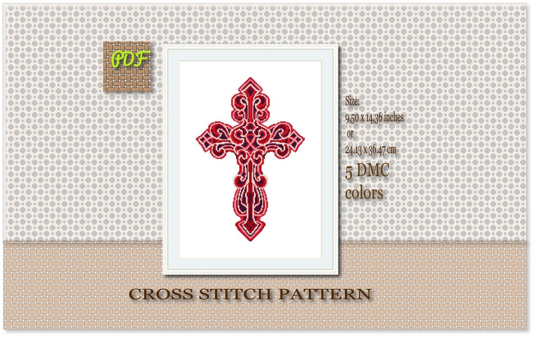 Christian Cross Stitch Pattern: Religious Crucifix Embroidery (PDF) - Etsy