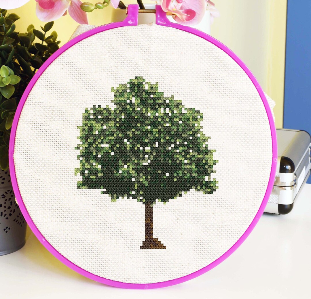 Maple Tree Cross Stitch Pattern: Autumn Embroidery (PDF Pattern) - Etsy