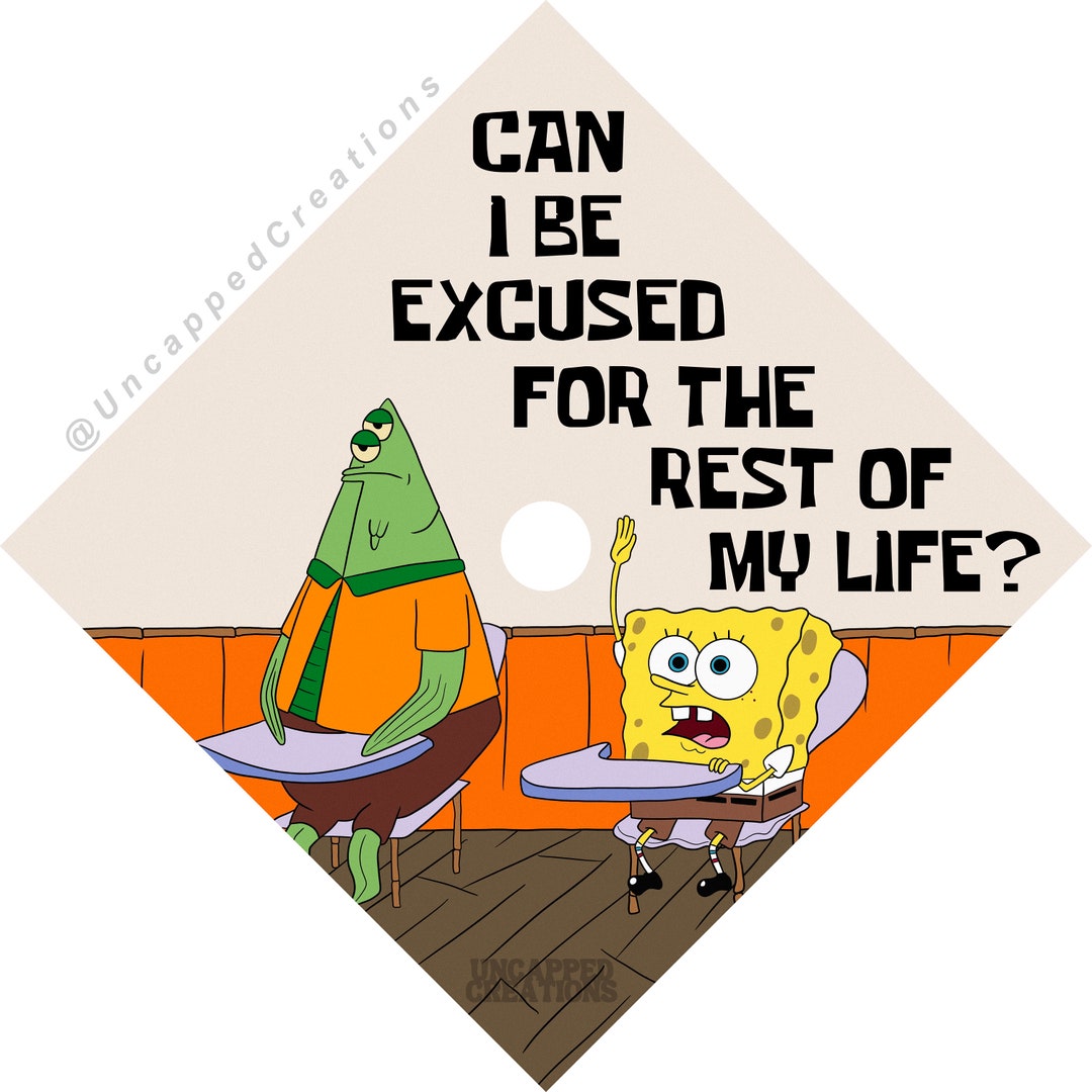 Cartoon Grad Cap Topper PRINTED Graduation Cap Design - Etsy