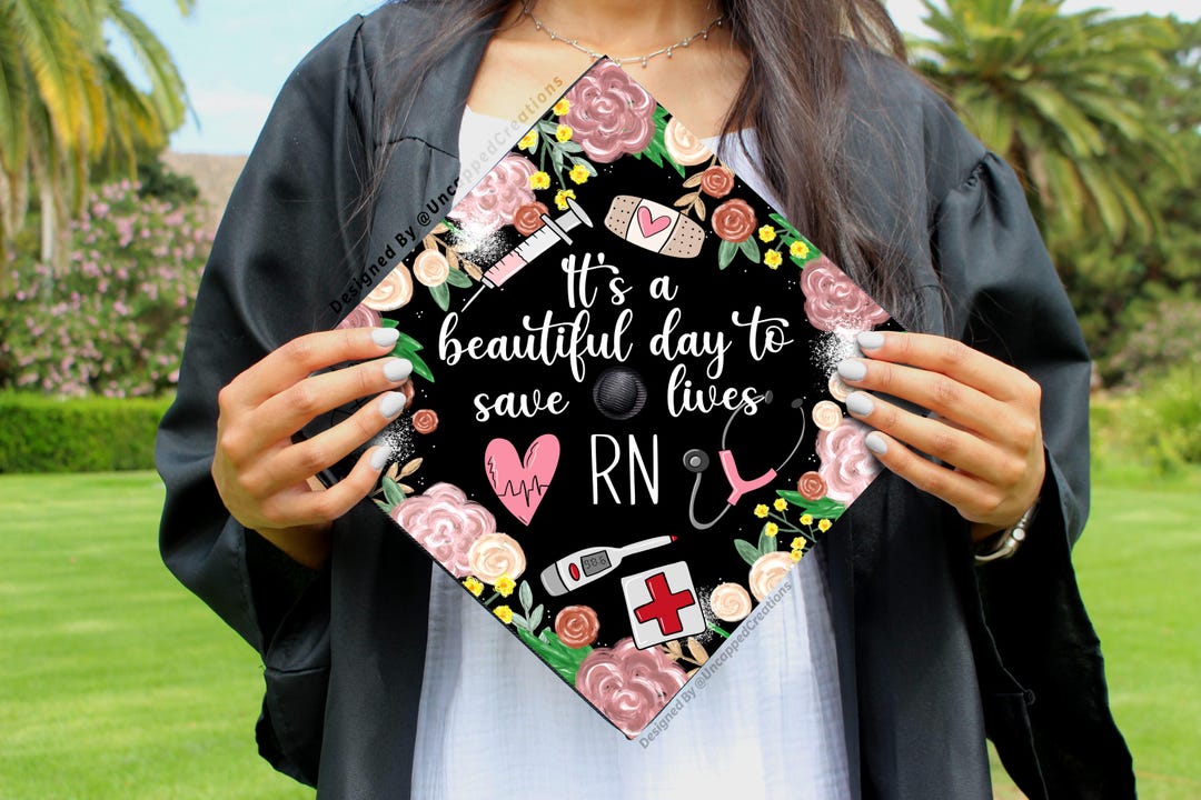 Nurse Graduation Cap | PRINTED Grad Cap Topper | Last Minute Graduation ...