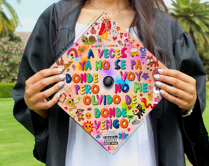 Karol G Grad Cap Design | CARDSTOCK Graduation Cap Design | Album ...