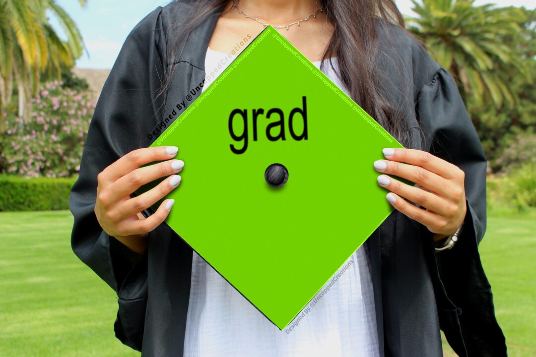 Brat Graduation Cap | PRINTED Grad Cap Topper | Last Minute Graduation ...
