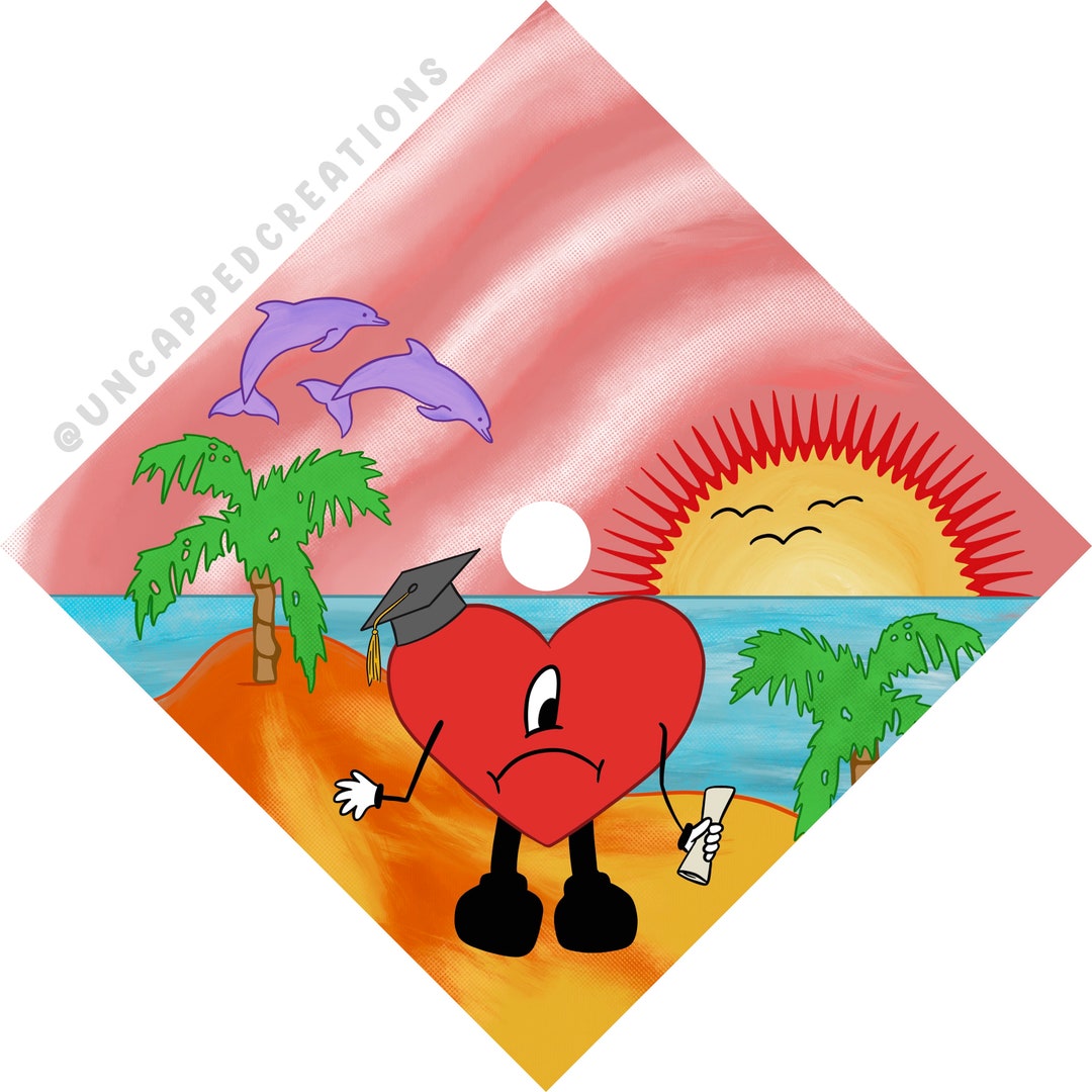 Un Verano Sin Ti Album Cap Design CARDSTOCK Graduation Cap Design Album ...