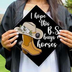 Western Grad Cap CARDSTOCK Graduation Cap Design Cowgirl Grad Cap ...