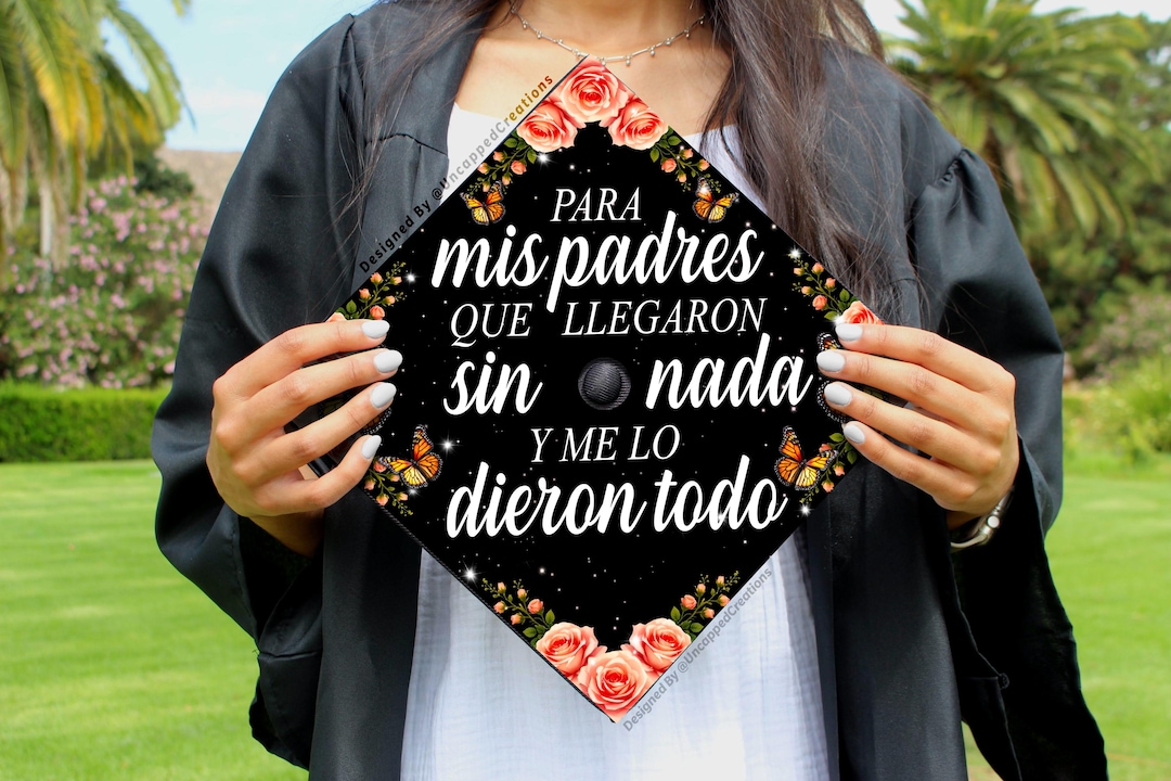 Spanish Graduation Cap | PRINTED Grad Cap Topper | Last Minute ...