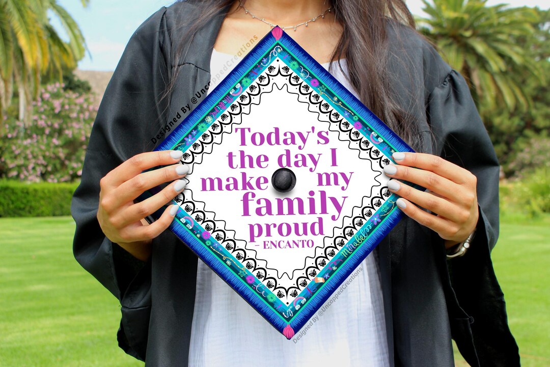 Mirabel Grad Cap Design | CARDSTOCK Printed Cap Topper | Dress, Pattern ...