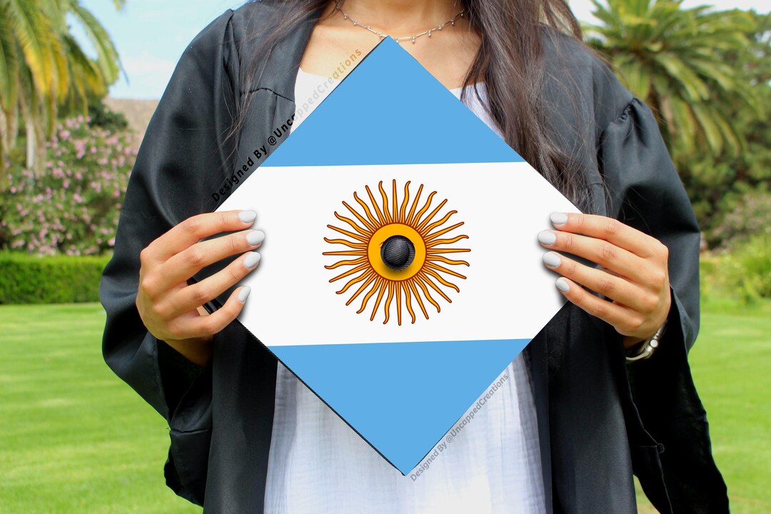 Argentina Flag Grad Cap Design CARDSTOCK Graduation Cap Design Guy Grad ...