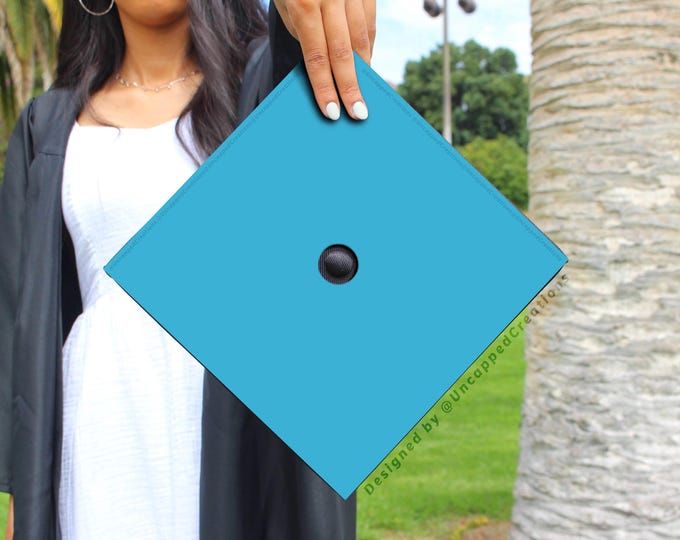 Sky Blue CARDSTOCK for Grad Cap | BLANK Template | Diy Grad Cap, How to ...