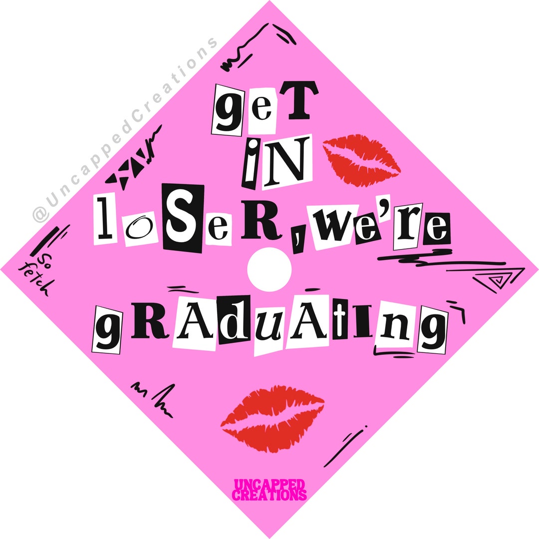 Mean Girls Grad Cap Design CARDSTOCK Graduation Cap Design - Etsy Canada