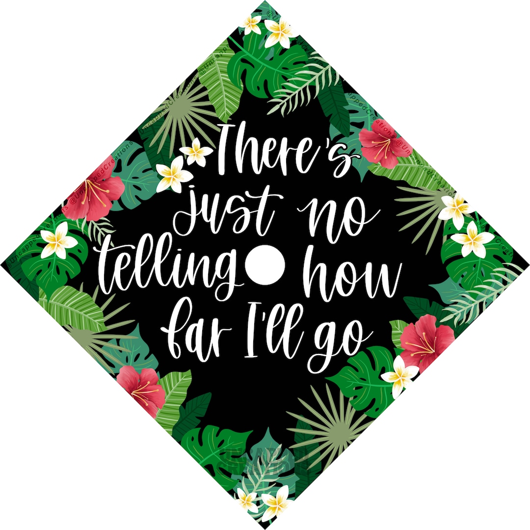 Hawaiian / Polynesian Grad Cap Design CARDSTOCK Graduation Cap Design ...